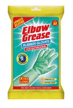 EG 1 PK AQUA ANTI-BAC BATHROOM CLEANING GLOVES - M