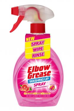 ELBOW GREASE PINK WASHING UP LIQUID SPRAY 500ML
