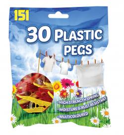 Export PLASTIC CLOTHES PEGS 30pk with Smylies